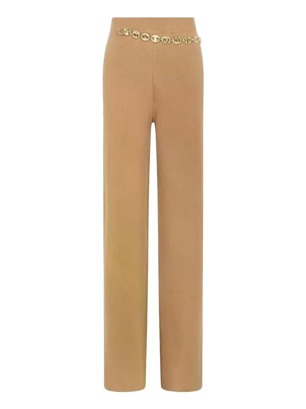 Rabanne Belted Knit Trousers - Neutrals