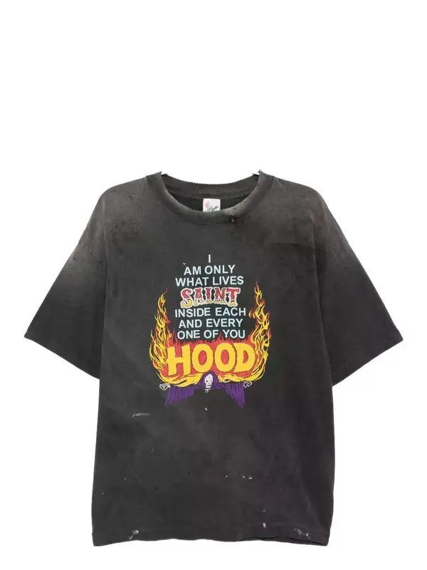 SAINT MXXXXXX Graphic-print T-shirt - Black