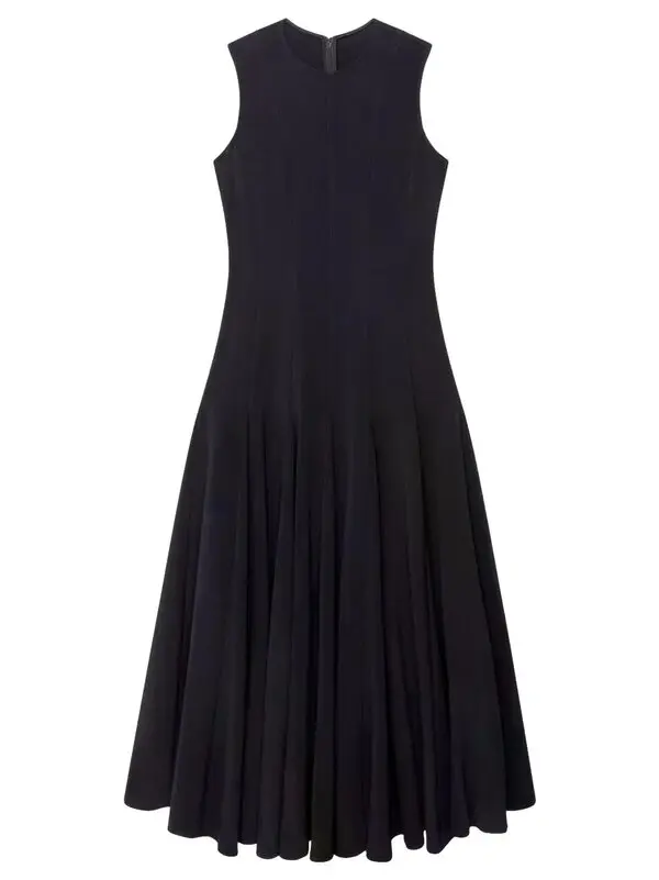 Another Tomorrow Paneled Flared Dress - Black