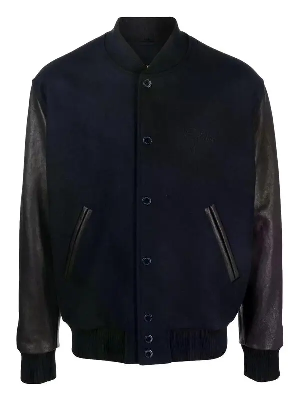GOLDEN GOOSE Panelled Varsity Bomber Jacket - Blue