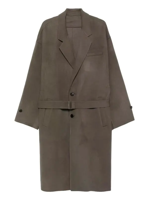 SONGZIO Detachable-lapels Coat - Grey