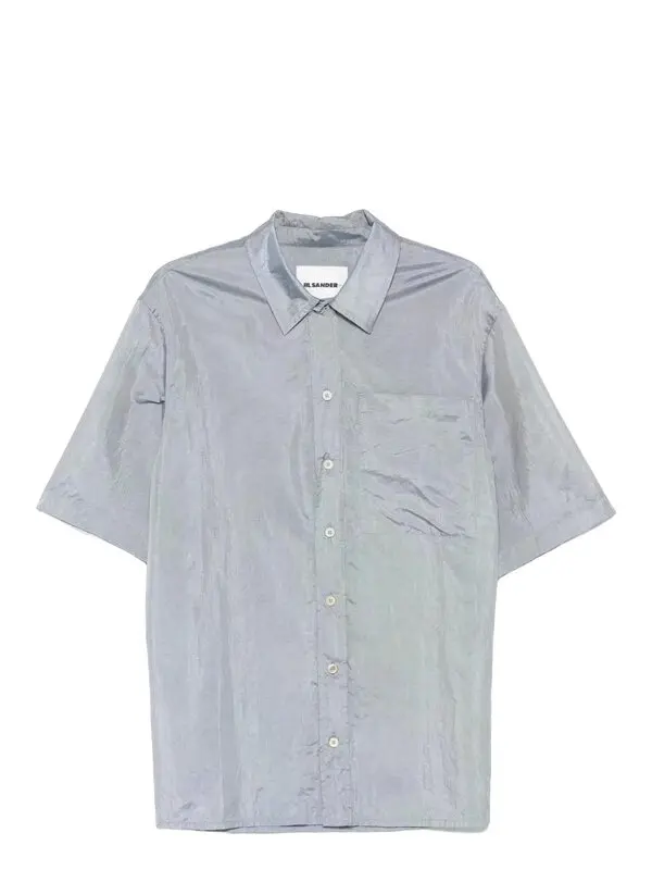 JIL SANDER Satin Shirt - Blue