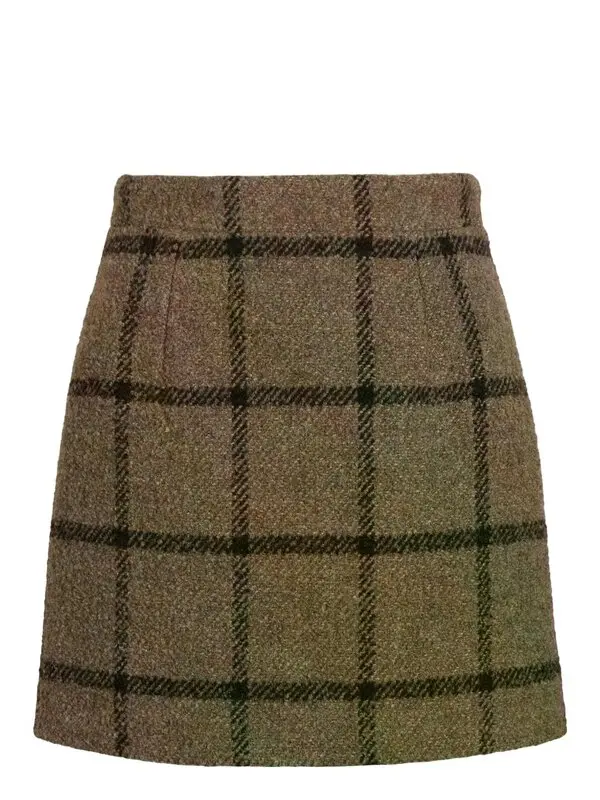 PATOU Tweed Mini Skirt - Brown