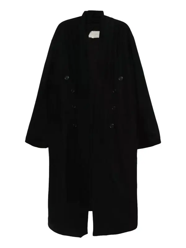 GREG LAUREN Button Spine Coat - Black