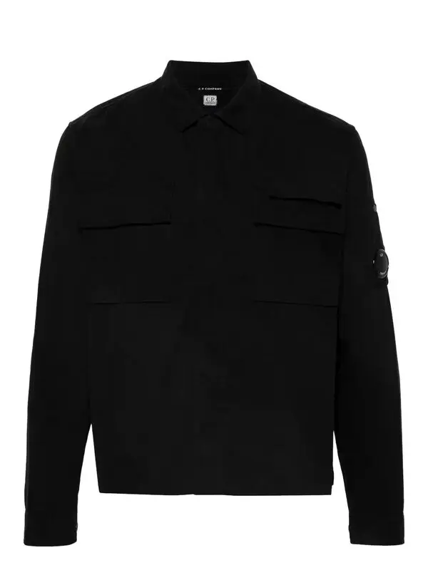 C.P. COMPANY Lens-detail Cotton Shirt - Black