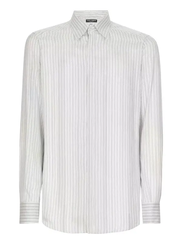 Dolce & Gabbana Striped Long-sleeve Shirt - Grey