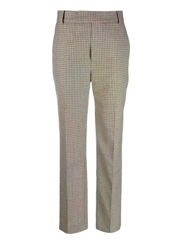 FRENKEN Tailored Check-print Trousers - Neutrals
