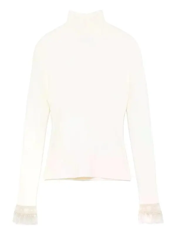 CHIARA FERRAGNI Lurex-detailing Top - White