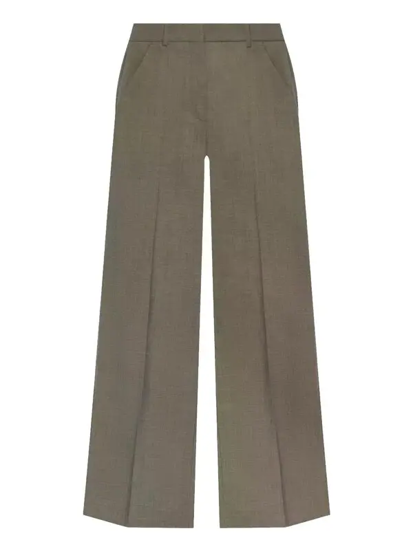 Kenzo Wide-leg Wool Trousers - Grey
