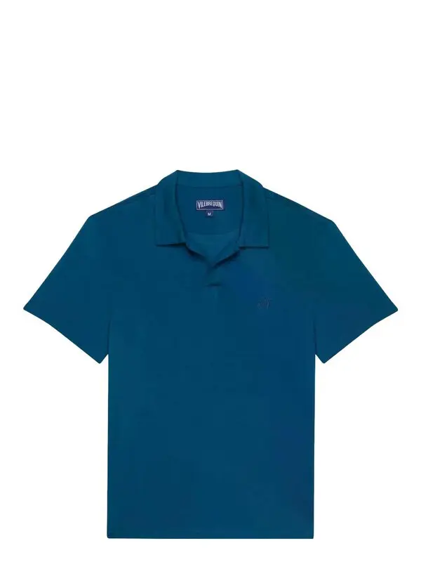 Vilebrequin Embroidered-logo Polo Shirt - Blue