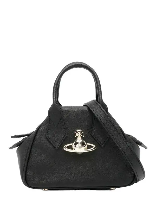 VIVIENNE WESTWOOD Orb-plaque Leather Tote Bag - Black