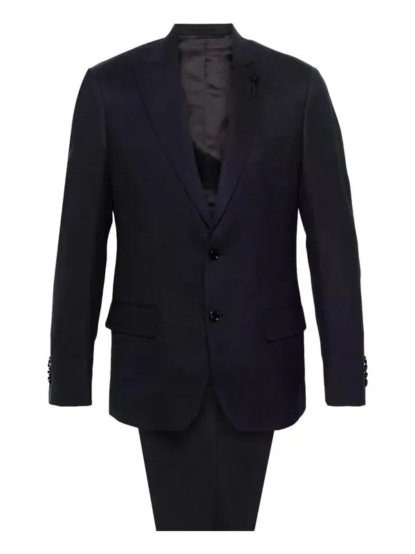 LARDINI Single-breasted Wool Suit - Blue