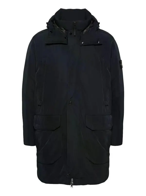 Stone Island Compass-badge Hooded Jacket - Black