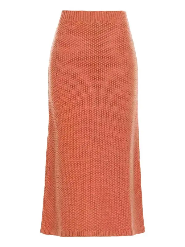 Chloé Knit Maxi Skirt - Orange