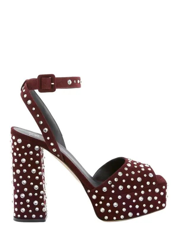 GIUSEPPE ZANOTTI 120mm Betty Sparkle Sandals - Red
