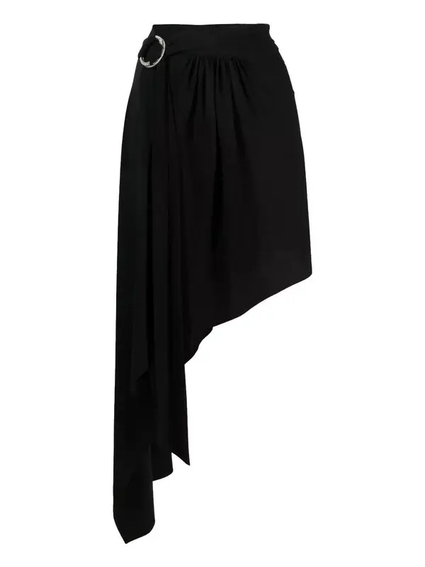 Alexandre Vauthier Ring-detail Belted Asymmetric Skirt - Black