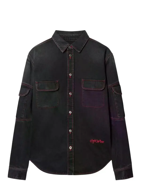 Off-White Script Samurai Shirt - Black