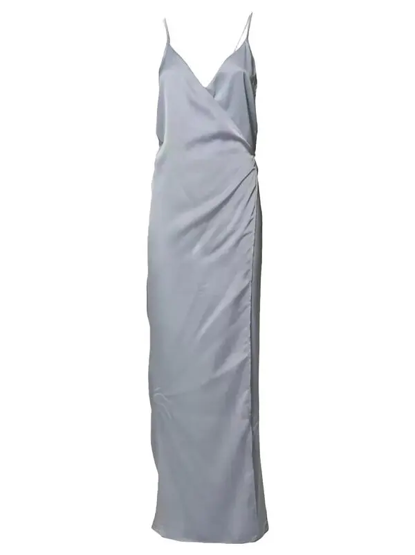 NINEMINUTES Draped Slip Dress - Grey
