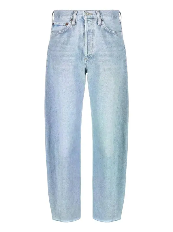 AGOLDE Luna Pierced Wide Leg Jeans - Blue