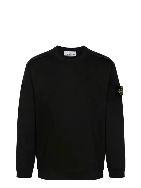 Stone Island Compass Cotton Sweatshirt - Black