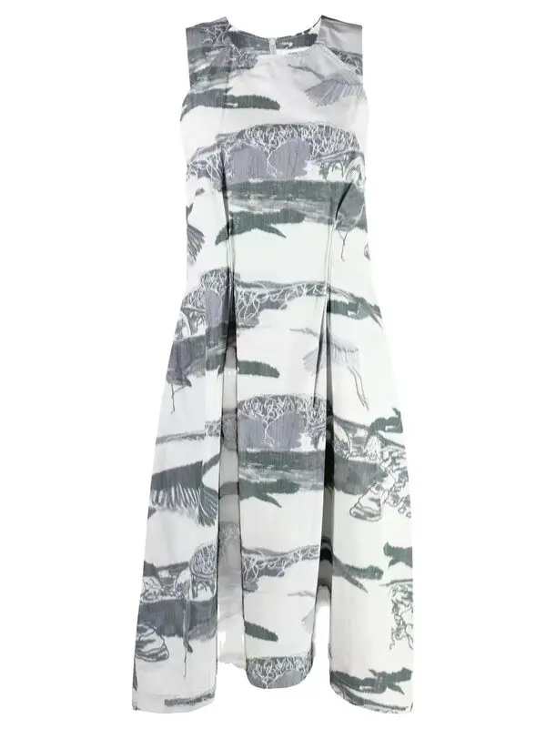 Henrik Vibskov Printed Midi Dress - White