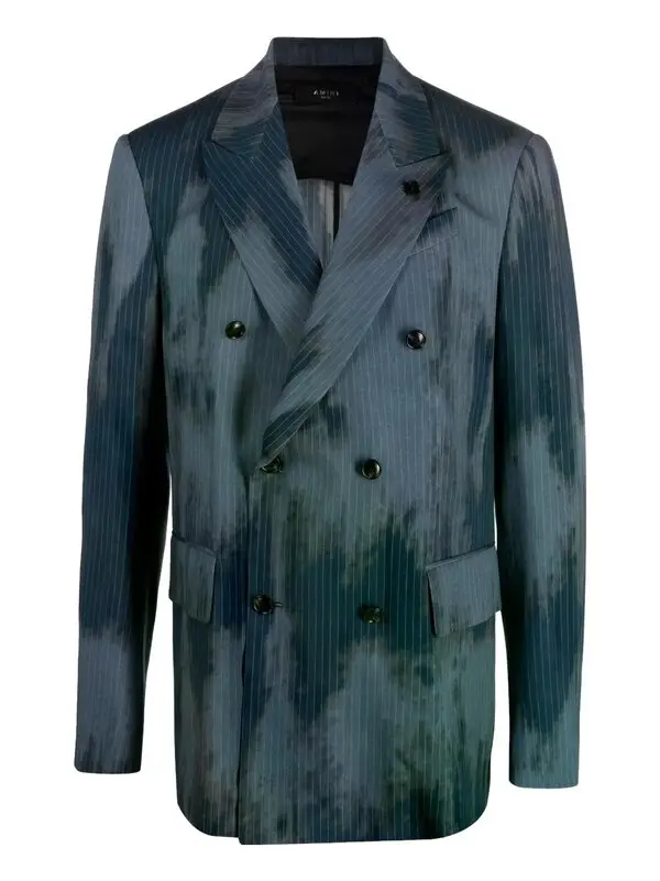 Amiri Double-breasted Blazer - Blue