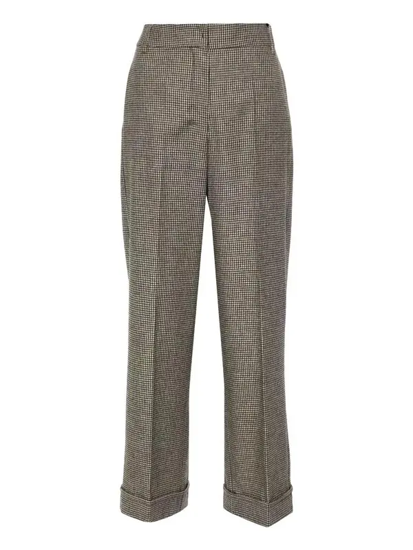 Max Mara Lilly Dogtooth Trousers - Neutrals