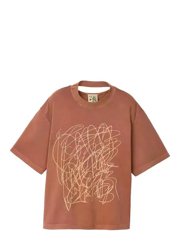 Camper Cut-out Detail T-shirt - Red