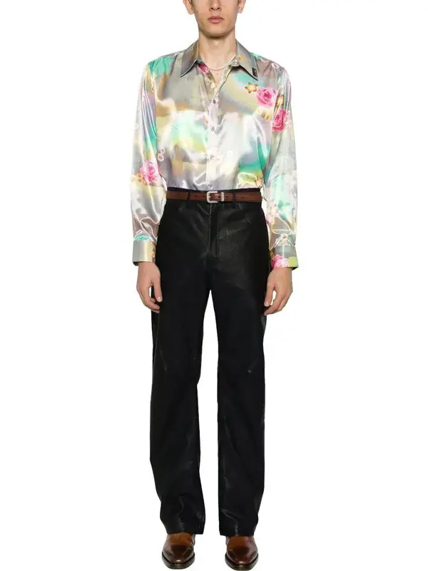 Martine Rose Floral-print Shirt - Grey