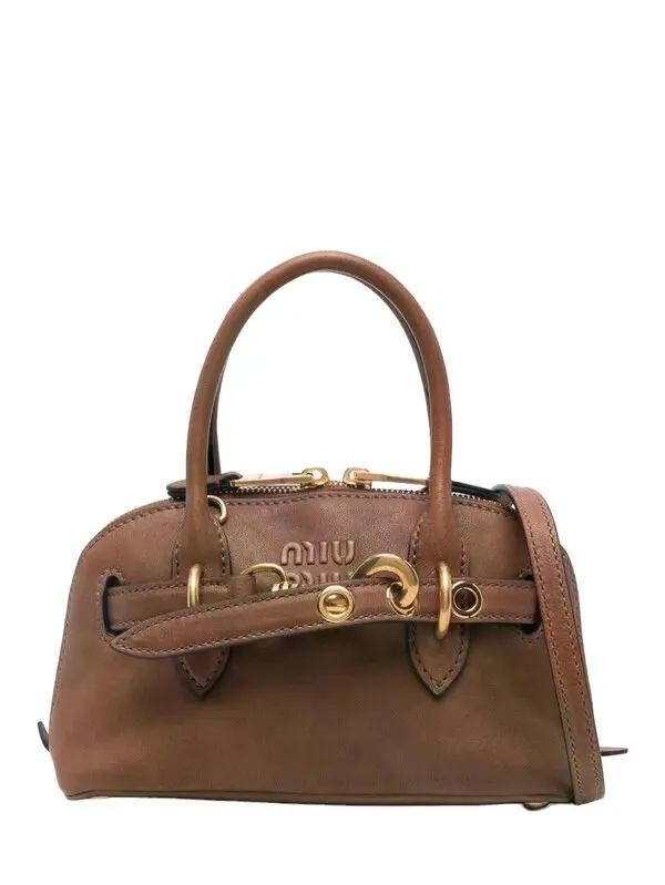 Miu Miu Aventure Mini Nappa Leather Bag - Brown