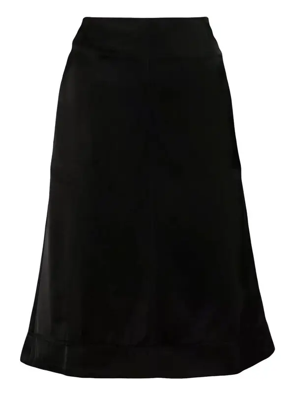 TOTEME Paneled Satin Midi Skirt - Black