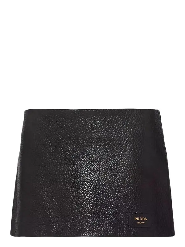Prada Nappa-leather Miniskirt - Black