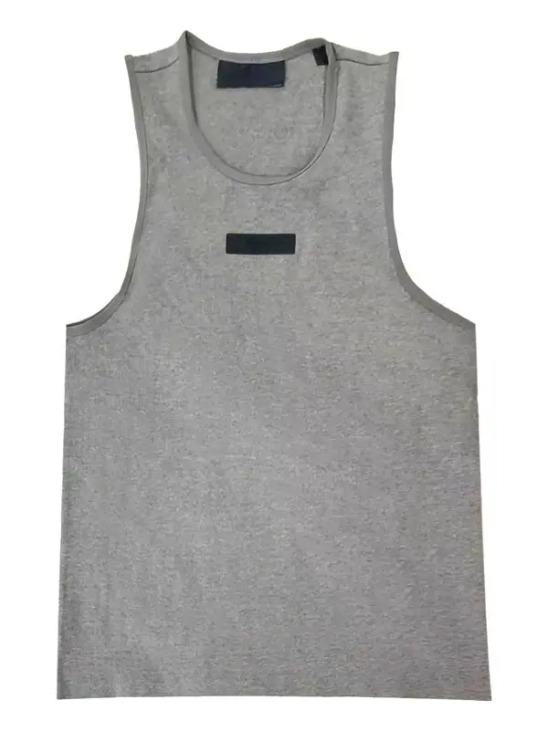 Fear Of God Logo Appliqué Cotton Tank Top - Grey