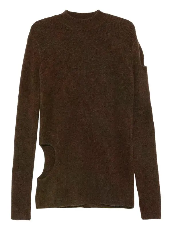 Rick Owens Cut-out Detailed Sweater - Brown
