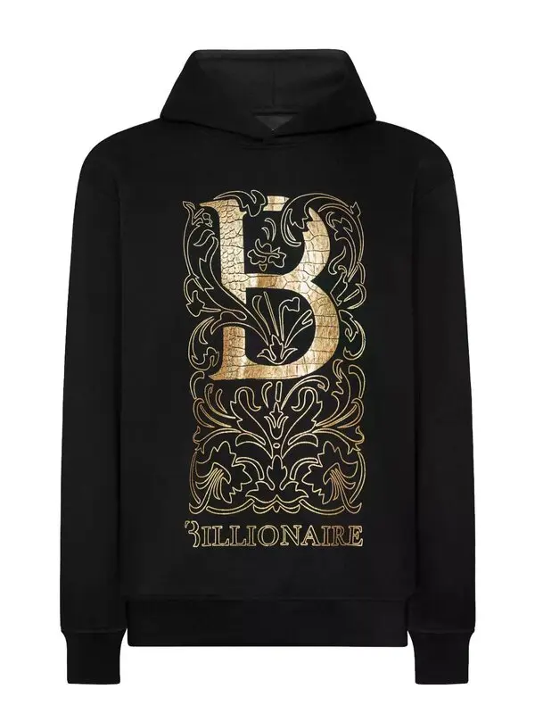 BILLIONAIRE Logo-print Hoodie - Black