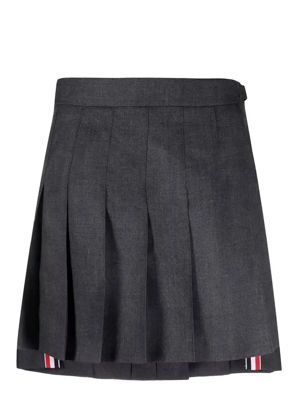 Thom Browne Pleated Mini Skirt - Grey