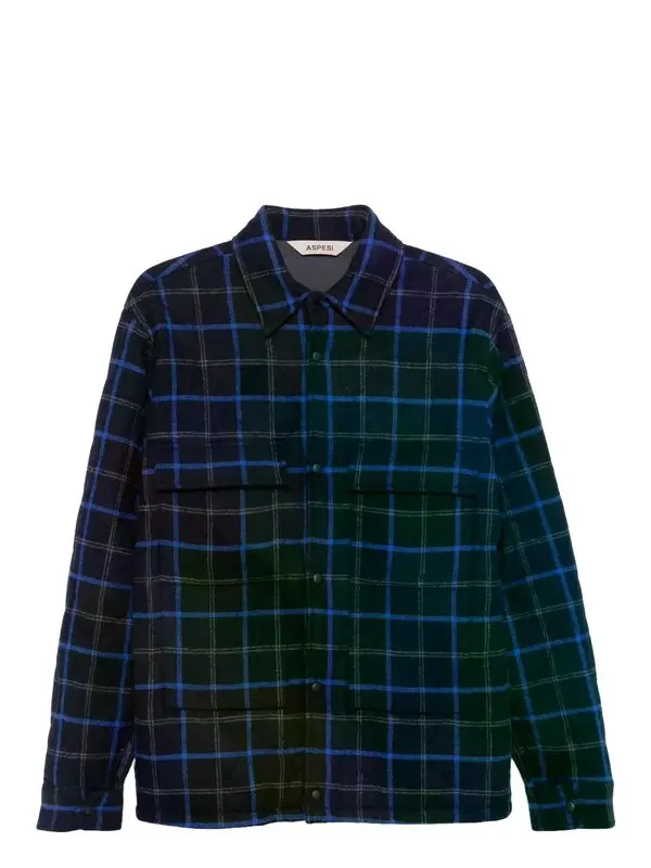Aspesi Tattersall-check Shirt - Blue