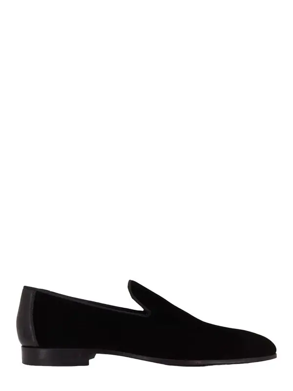 Magnanni Almond-toe Velvet Loafers - Black