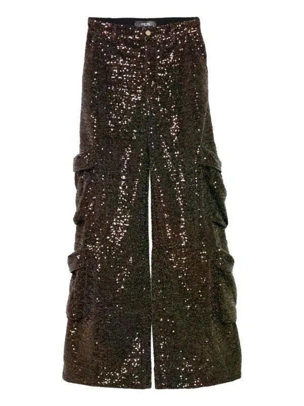 Amiri Sequin Cargo Pants - Brown