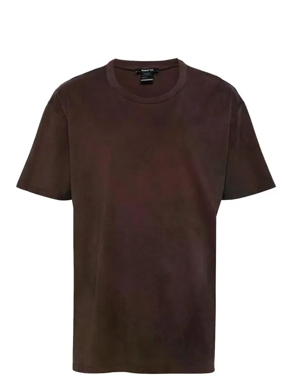 Avant Toi Marbled-effect T-shirt - Brown