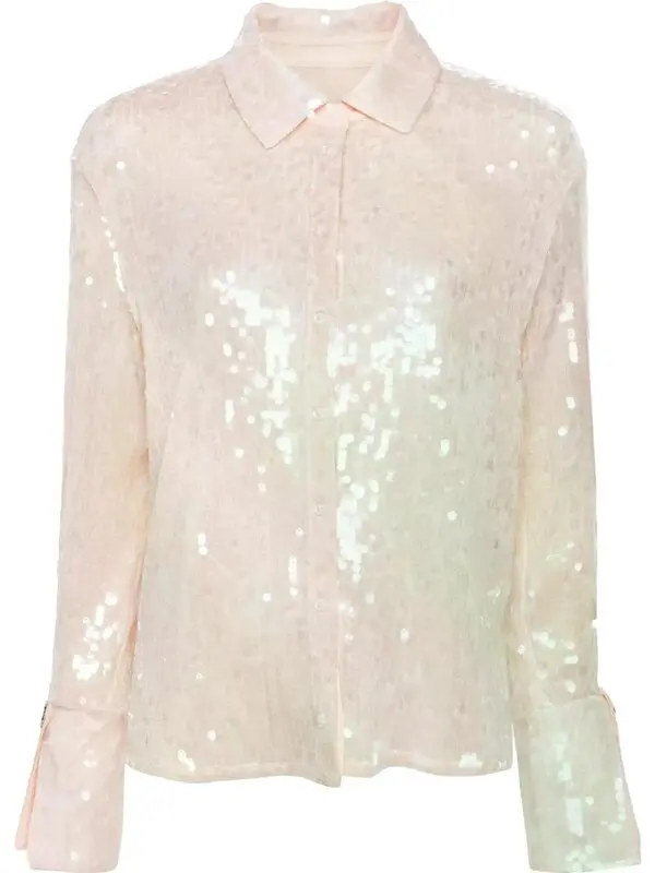 Patrizia Pepe Sequined Shirt - Pink