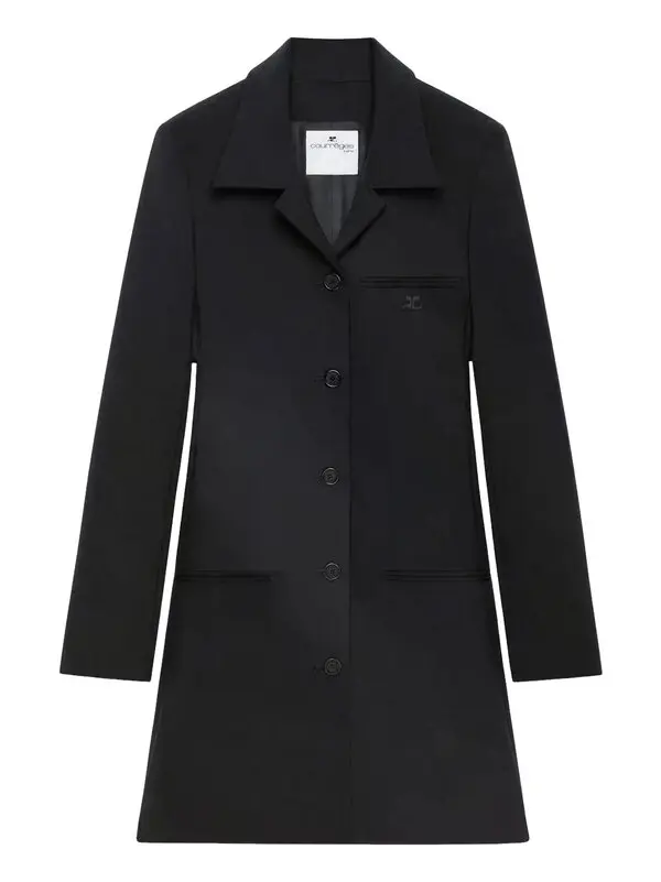 COURREGES A-line Coat - Black