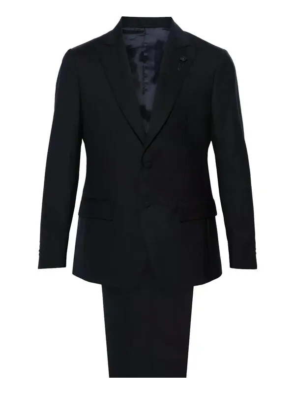 LARDINI Single-breasted Wool Suit - Blue