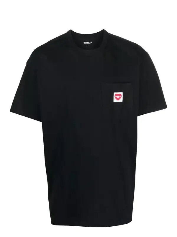 Carhartt Work In Progress Logo-patch Cotton T-shirt - Black