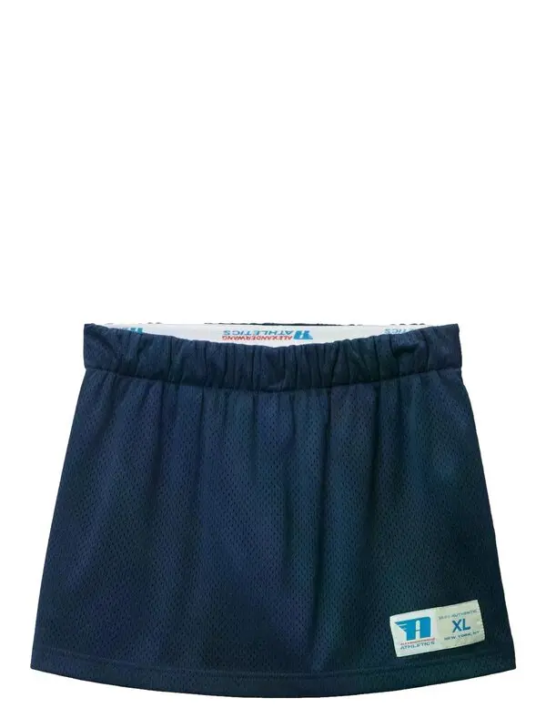 Alexander Wang Mesh Logo-patch Shorts - Blue