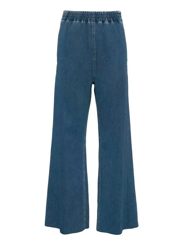 SYSTEM Denim Jersey Pants - Blue