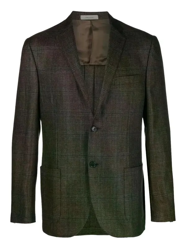 Corneliani Check-pattern Cashmere Blazer - Brown