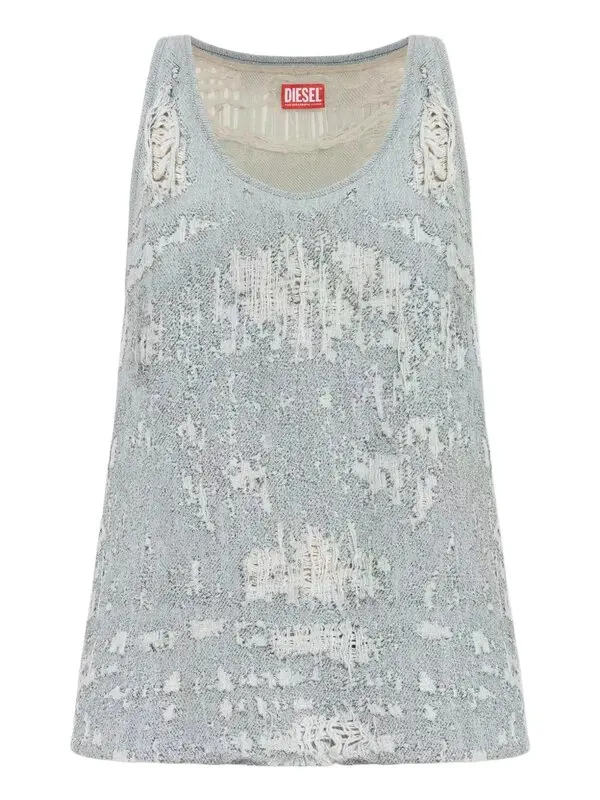 DIESEL® De-dalby Distressed Tank Top - Grey