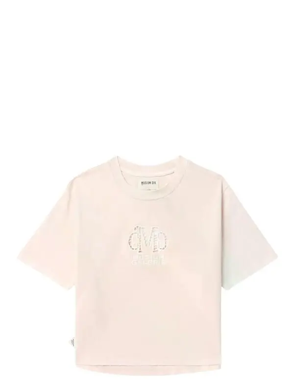 MUSIUM DIV. Logo-embellished Cut-out T-shirt - Pink