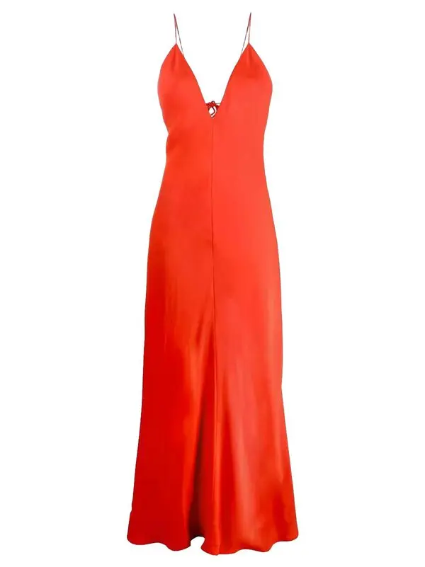 Stella McCartney V-neck Floor-length Gown - Red